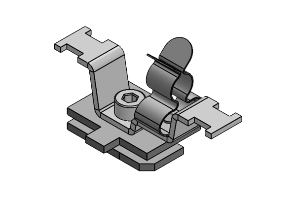 EMC屏蔽夹，用于30 mm C型 DIN导轨 带或不带应力释放